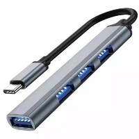 LINKOM TIP C 3.0 HUB na 4 x HUB3.0 sivi ADAPTER IT/AV