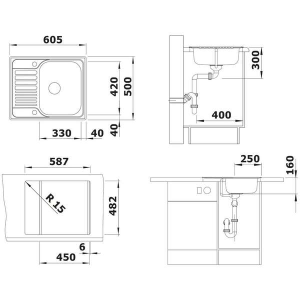 BLANCO Tipo 45S mini SUDOPERA