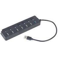 GEMBIRD UHB-U3P1U2P6P-01 7-port USB hub (1xUSB 3.1 + 6xUSB 2.0) with ...