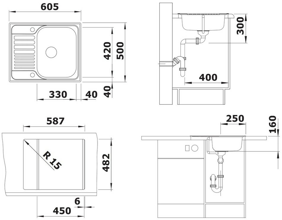 BLANCO Tipo 45S mini SUDOPERA